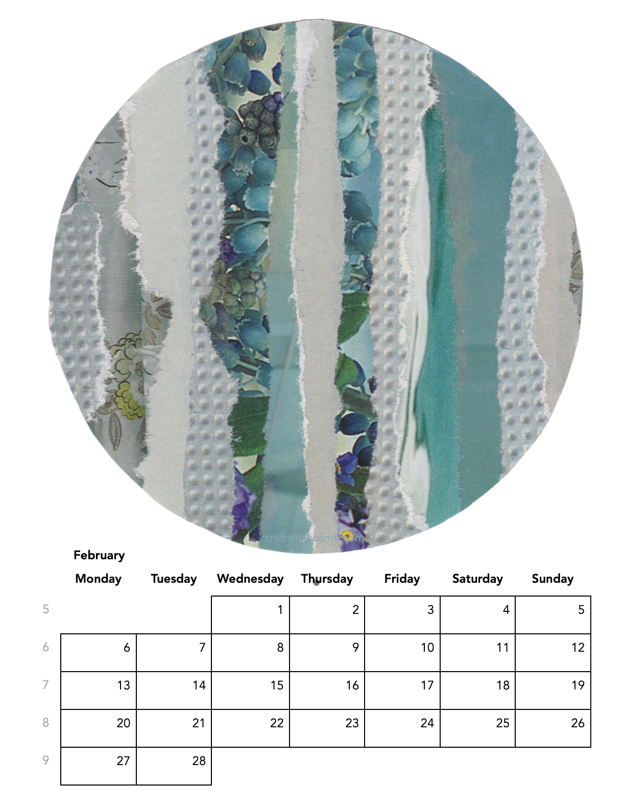 Printable Circle Calendar 2023 {Freebie} – craftaliciousme