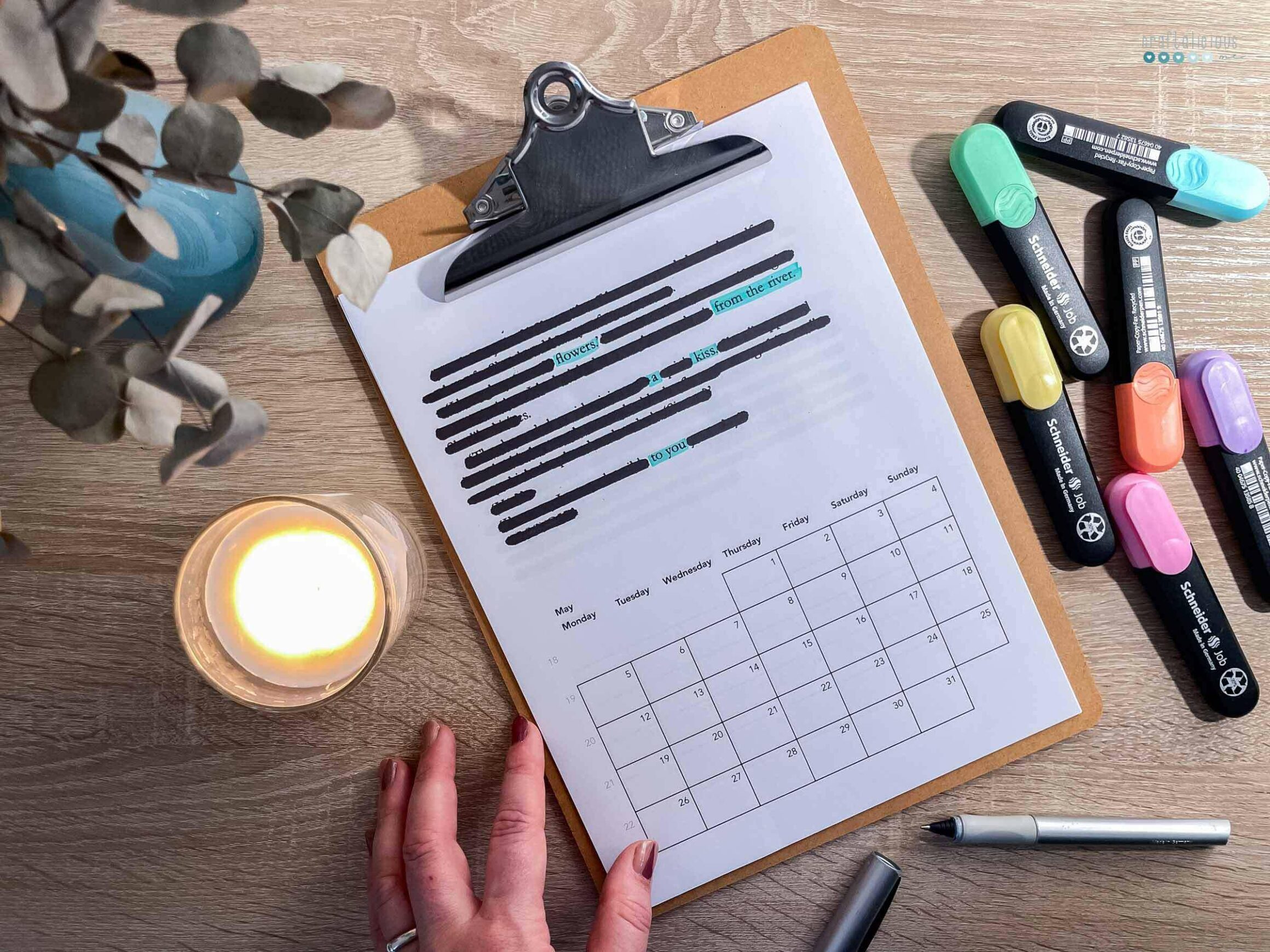 Printable Poetry Calendar 2025 {Freebie} – craftaliciousme